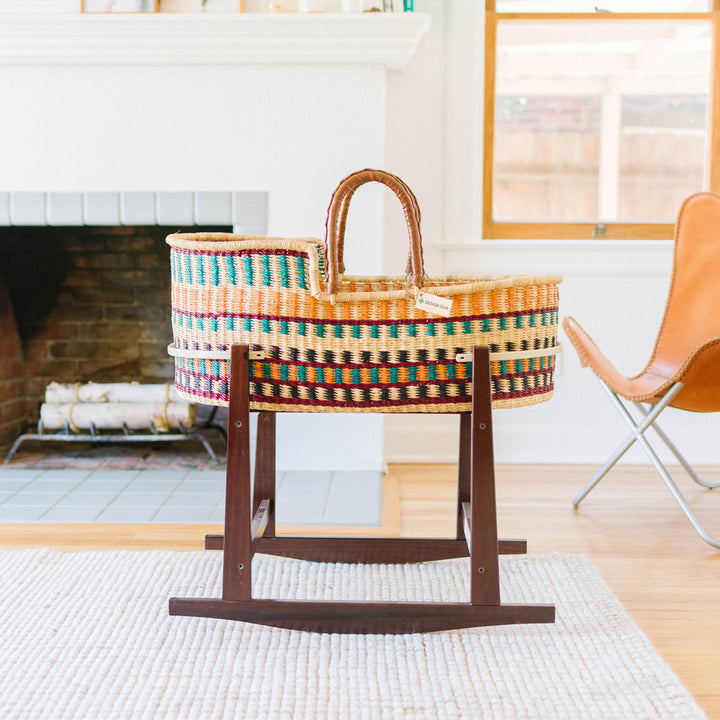 Modern Rocking Bassinet Stand- Espresso – Design Dua.