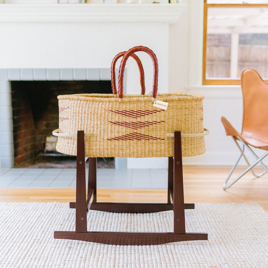 Modern Rocking Bassinet Stand- Espresso – Design Dua.