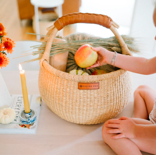 Traditional Market Basket - Tan – Design Dua.